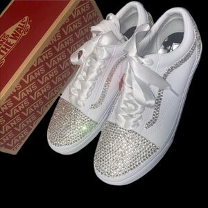 Vans | Shoes | Luxe Crystal Diamond Classic Slip On Vans All Sizes New ...